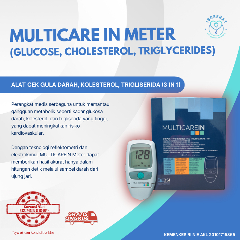 Jual Alat Ukur Gula Darah, Kolesterol dan Trigliserida (3 in 1 ...
