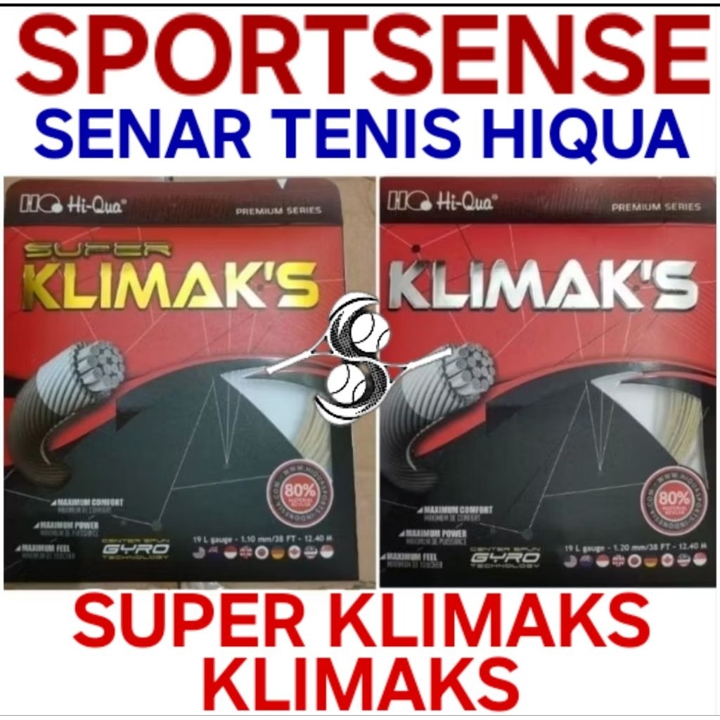 Jual Senar Tenis Tennis Hiqua Hi Qua HQ Super Klimaks Serat Premium ...