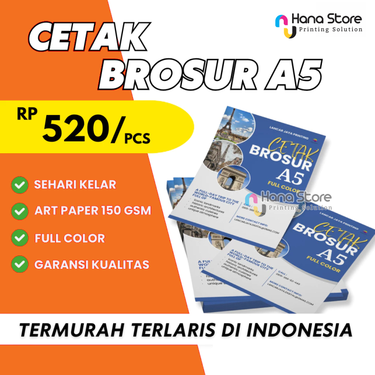 Jual CETAK Brosur A5 Termurah || Custom Brosur A5 || CETAK Flyer A5 ...