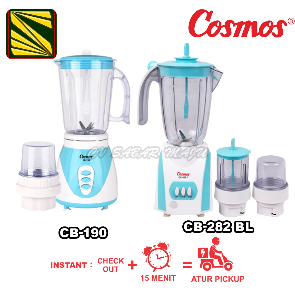 Jual Cosmos Blender CB 190 (1.5 L) & CB 282 BL Biru (2 L) | Shopee ...