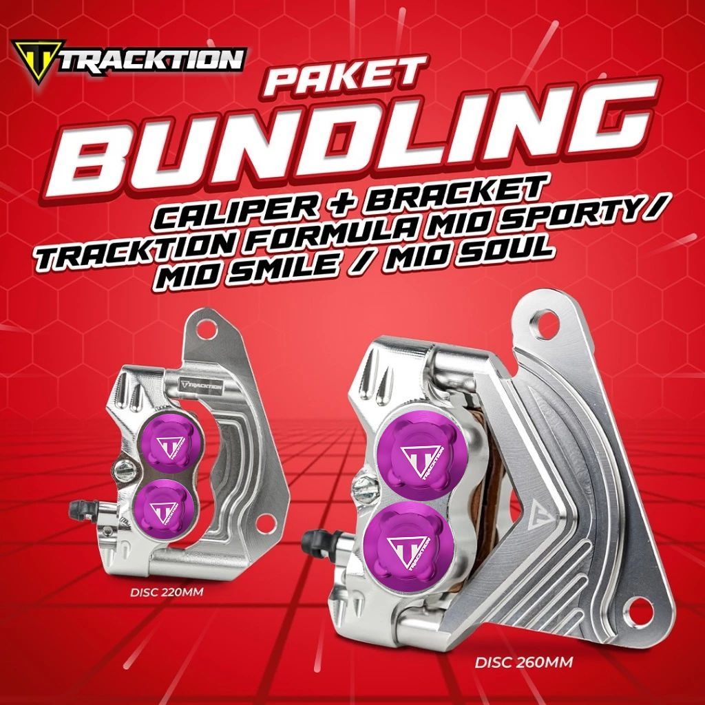 Jual CALIPER TRACKTION FORMULA 4P FOR MIO + BRACKET 220MM DAN 260MM ...