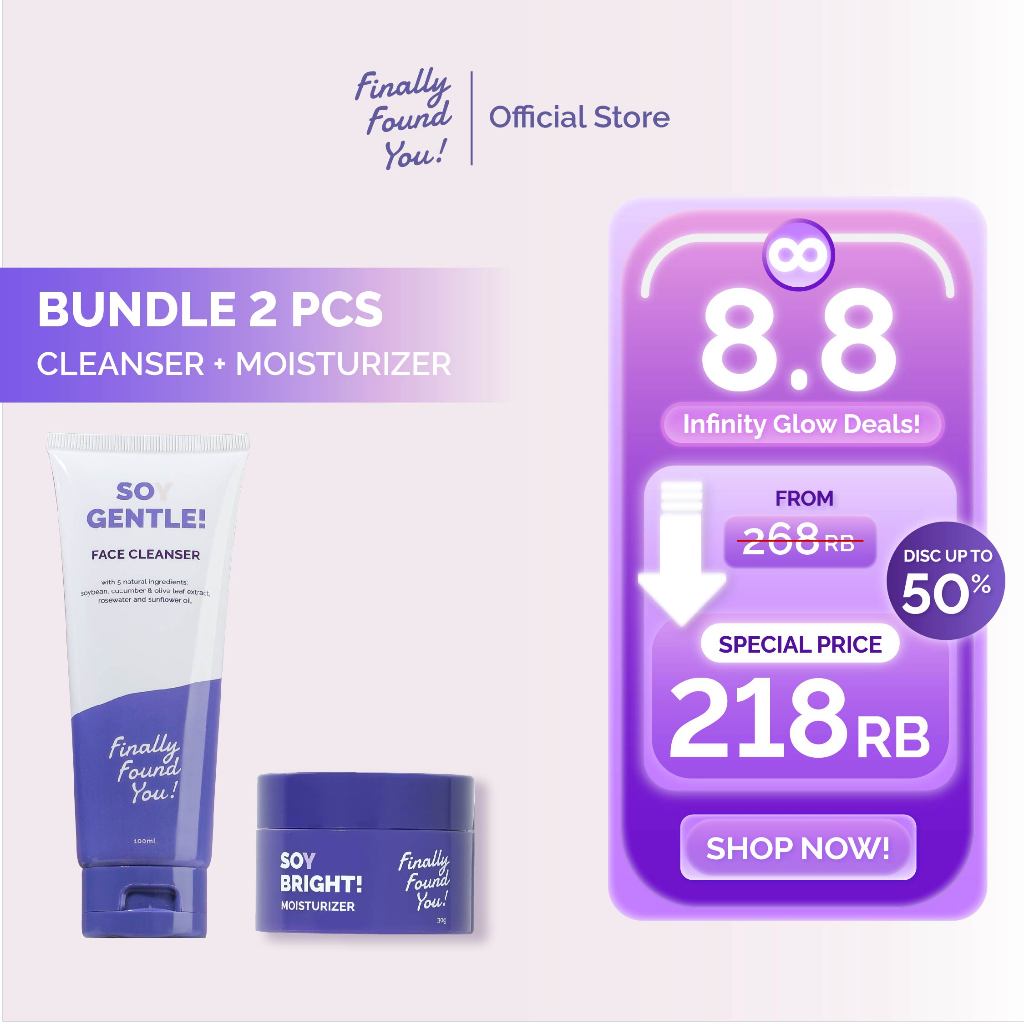 Jual Finally Found You! FFY Bundle 2in1 Soy Gentle! Face Cleanser and ...