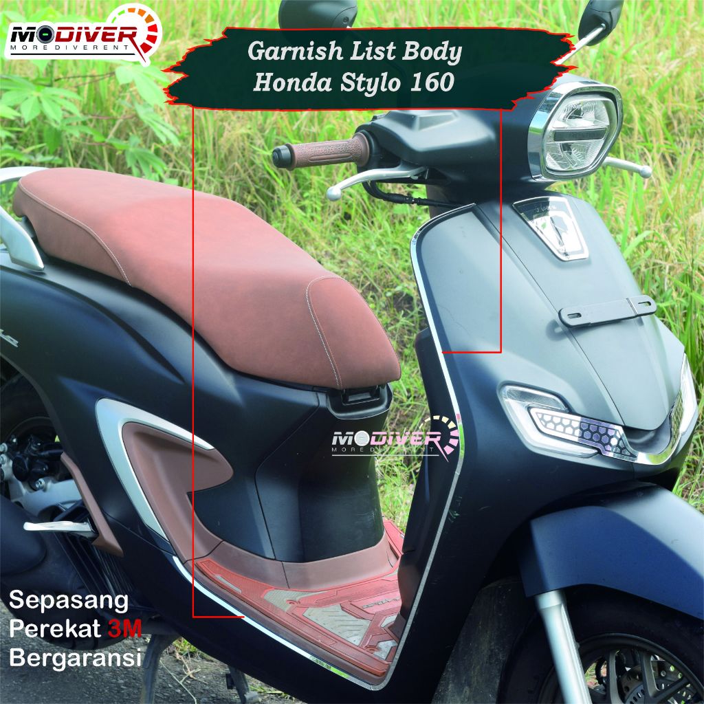 Jual HONDA STYLO 160 - Aksesoris Garnish Side List Body Elegan | Shopee ...