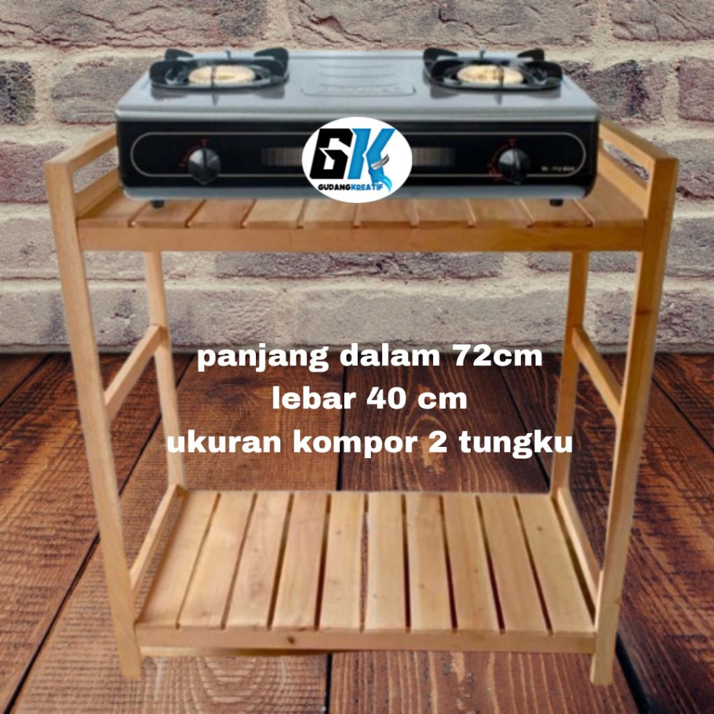 Jual rak kompor gas 2 tingkat 2 tungku | Shopee Indonesia