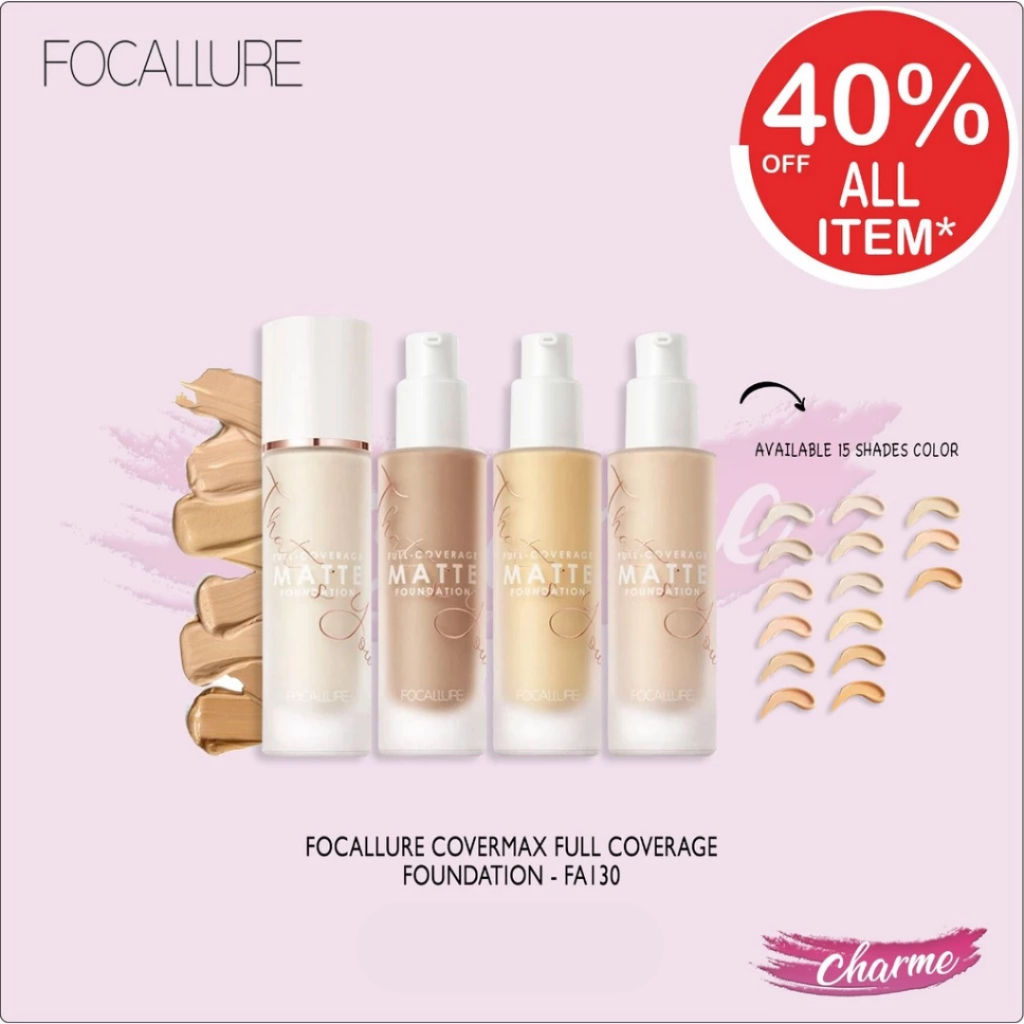 Jual (READY & ORI) Focallure Covermax Cover Max Full Coverage ...