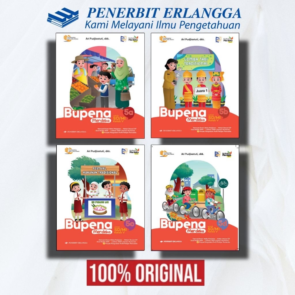 Jual BUPENA Merdeka Edisi Revisi untuk Kelas 5 ( Volume 5A, 5B, 5C, 5D ...