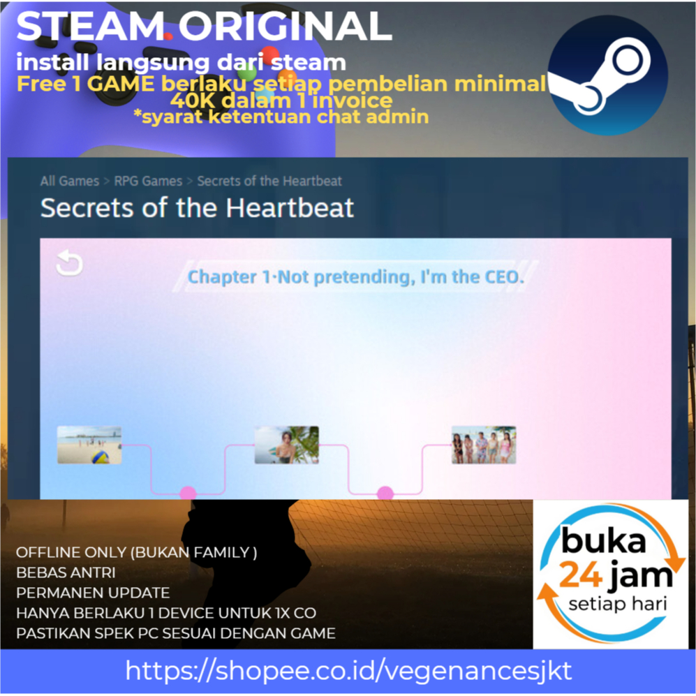 Jual Secrets of the Heartbeat Sub Indonesia PC Game Dating Simulator ...