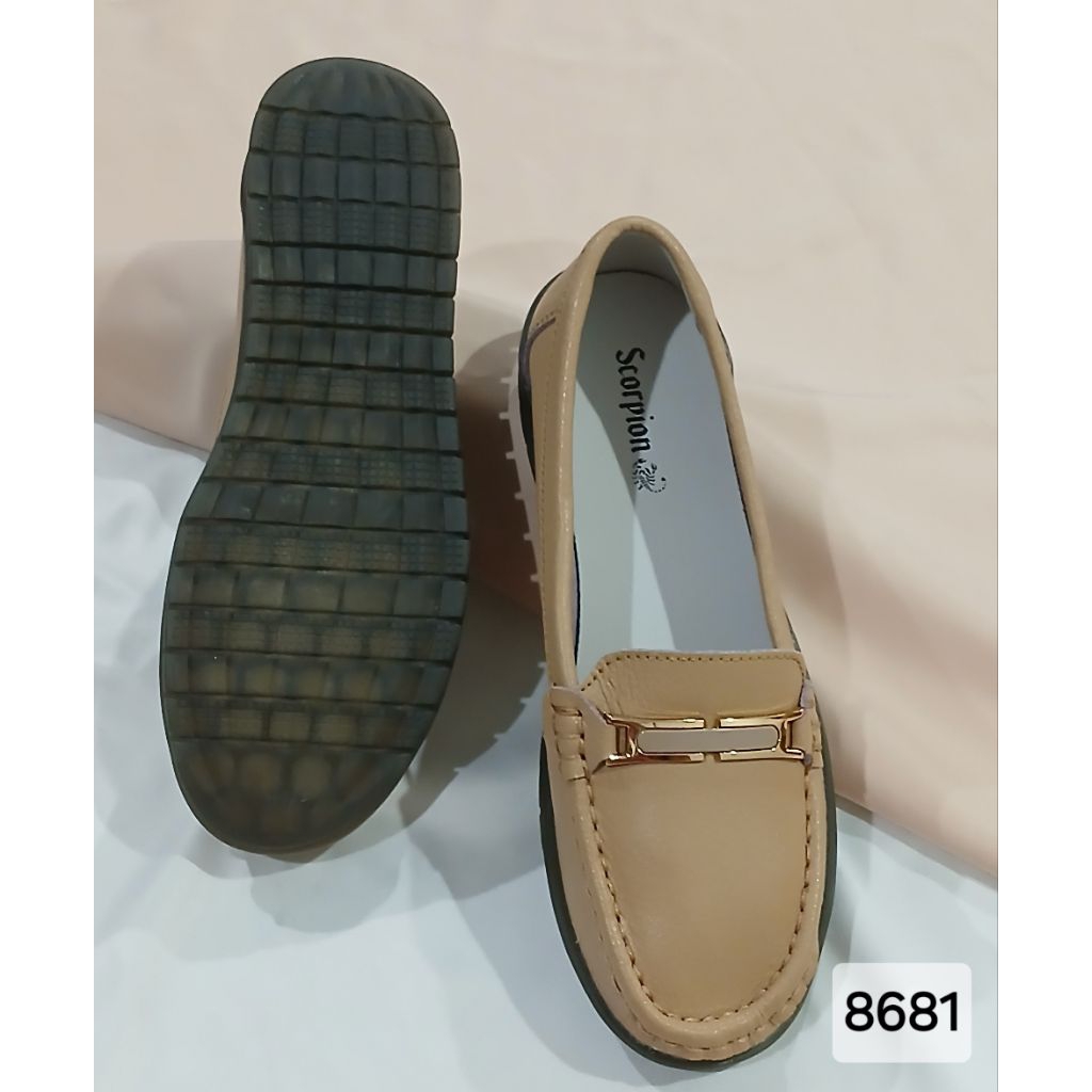Jual Scorpion 8681- Sepatu Kulit Pantofel Wanita Flat Shoes Semi ...