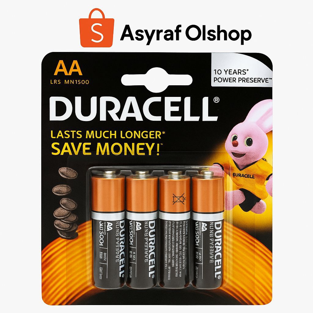 Jual Duracell Baterai AA 1.5V Alkaline Original Isi 4 – Tahan Lama ...