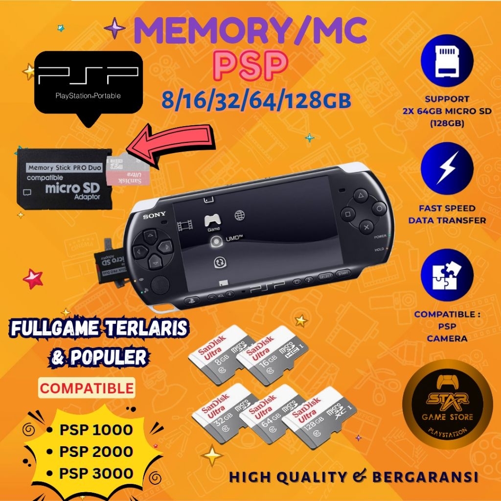 Jual Memory Card Psp Sony Full Game | Shopee Indonesia