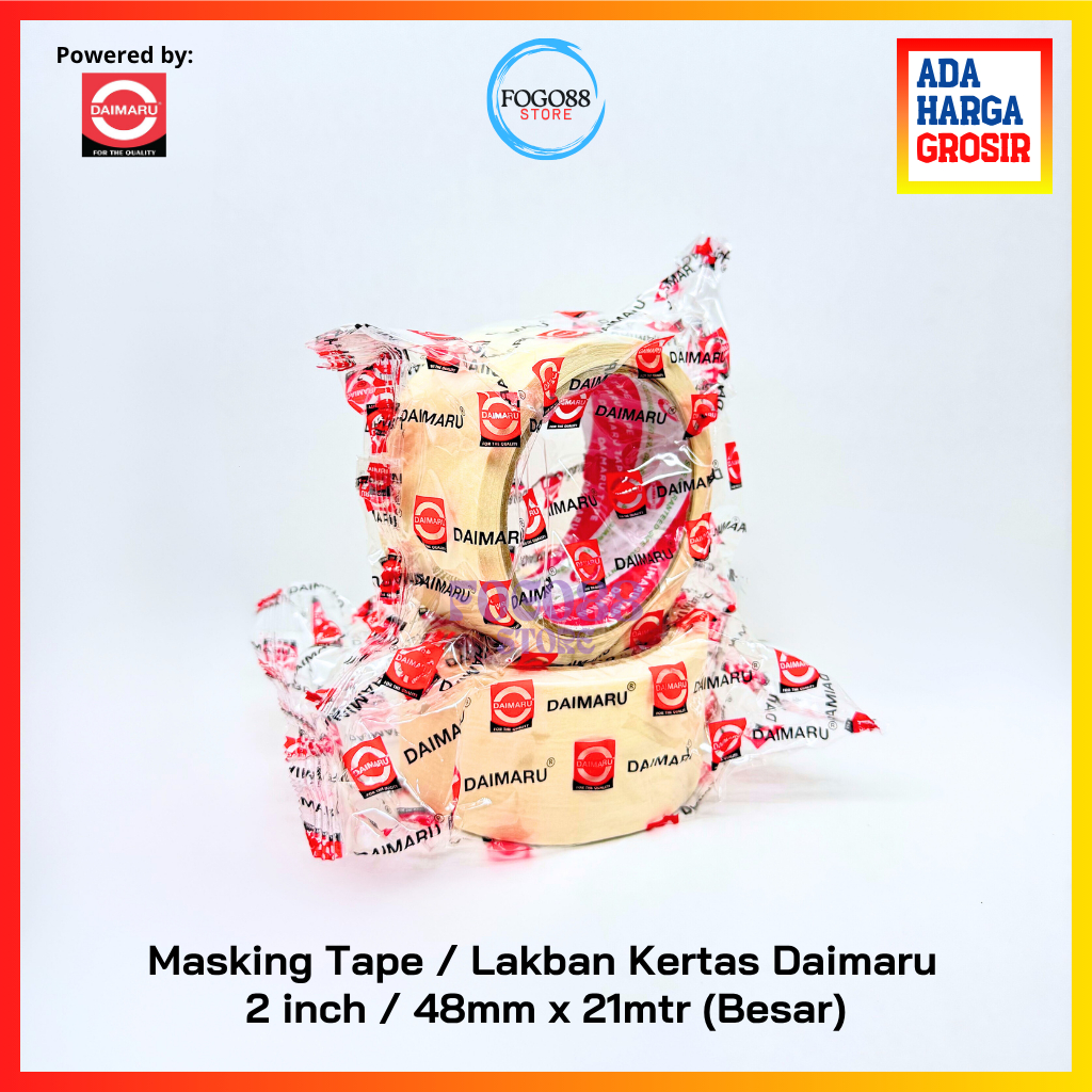 Jual Selotip / Lakban Kertas Daimaru Masking Tape 48mm x 21meter BESAR ...