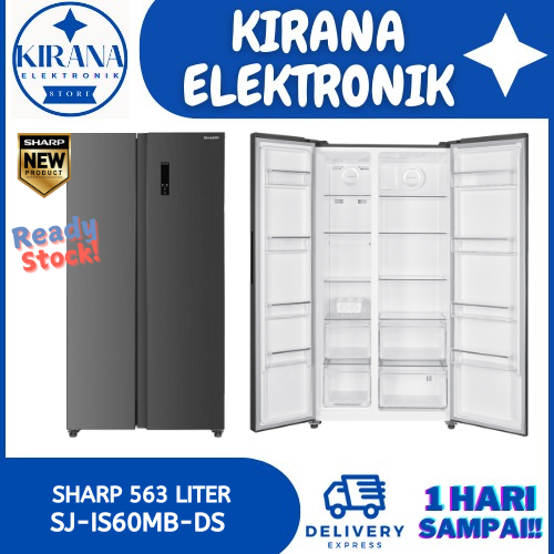 Jual KULKAS SHARP SJ-IS60MB-DS SIDE BY SIDE 563 LITER INVERTER WITH ...