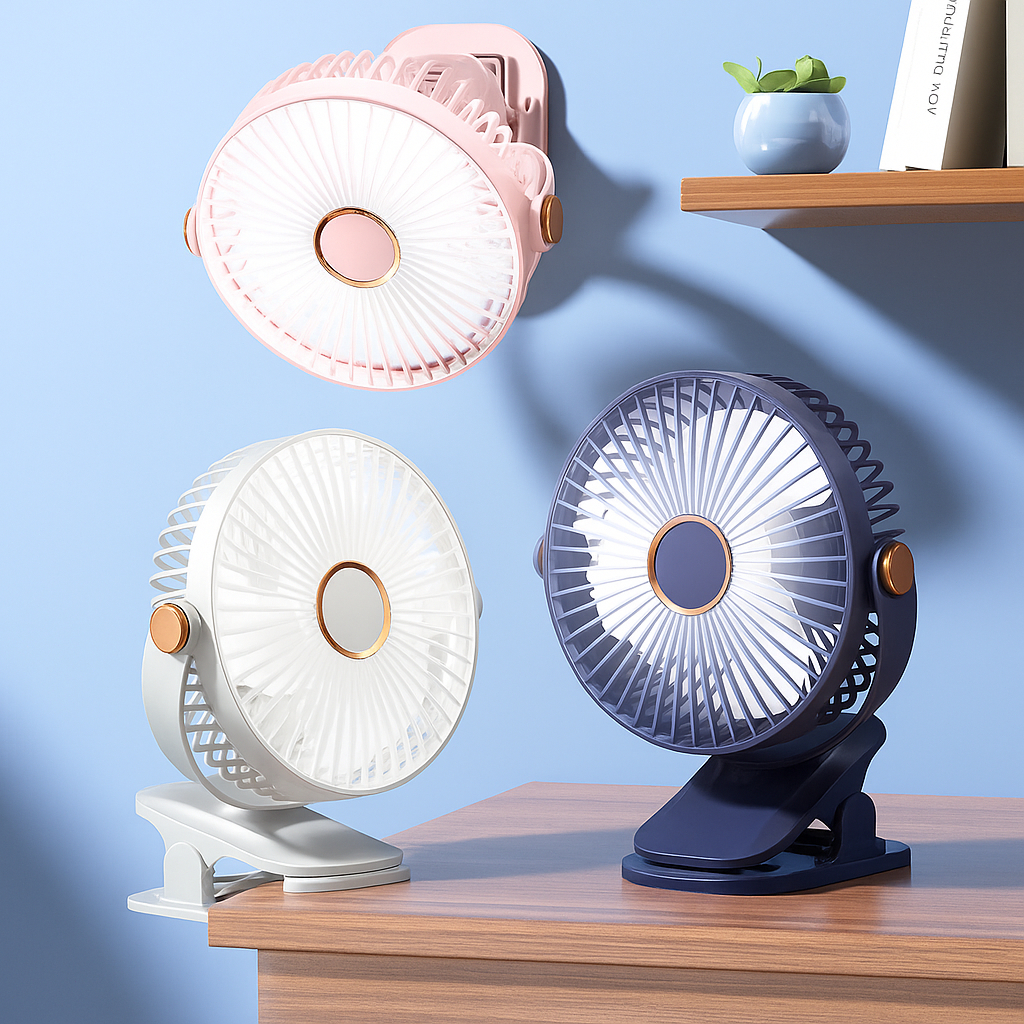 Jual Kipas Mini Fan Rotating Kipas Angin Meja Mini Jepit Portable USB ...