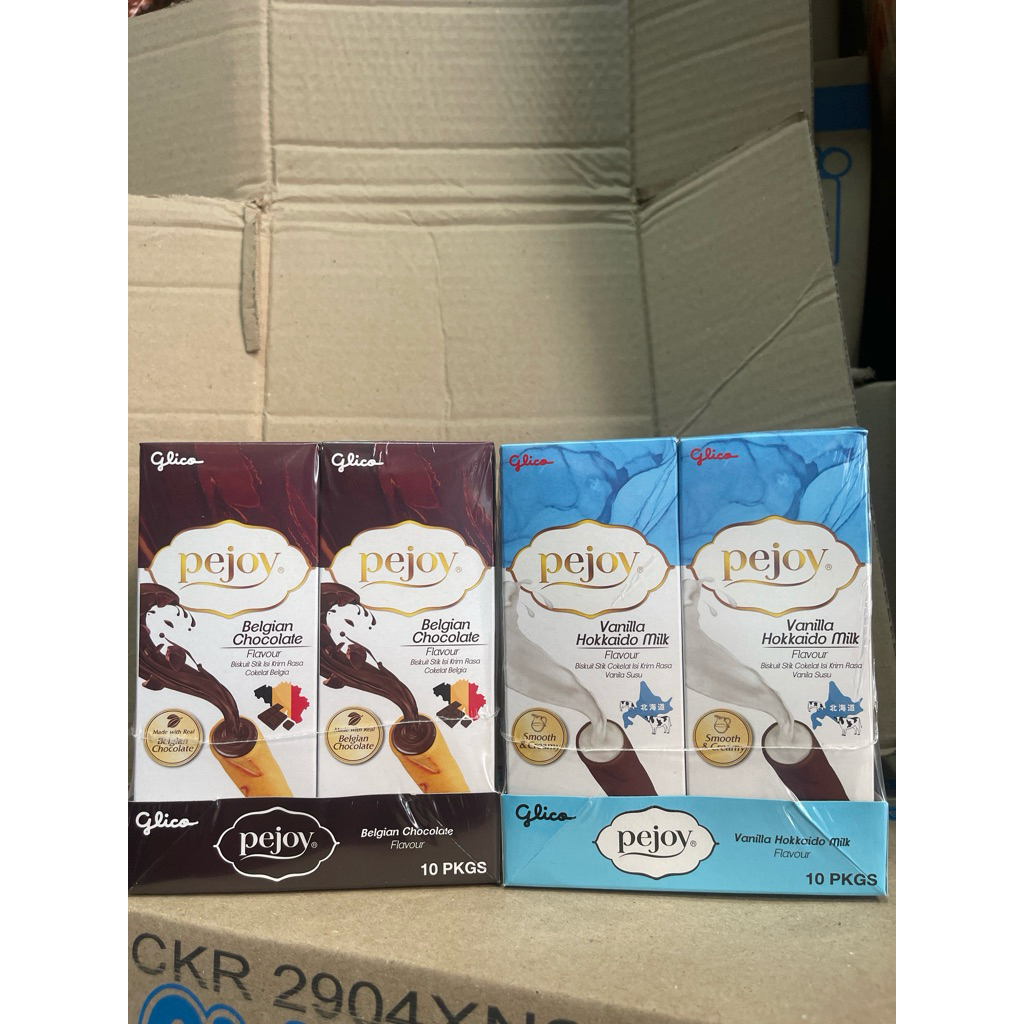 Jual Glico Pejoy Belgian Chocolate & Vanilla Hokaido Milk | Shopee ...