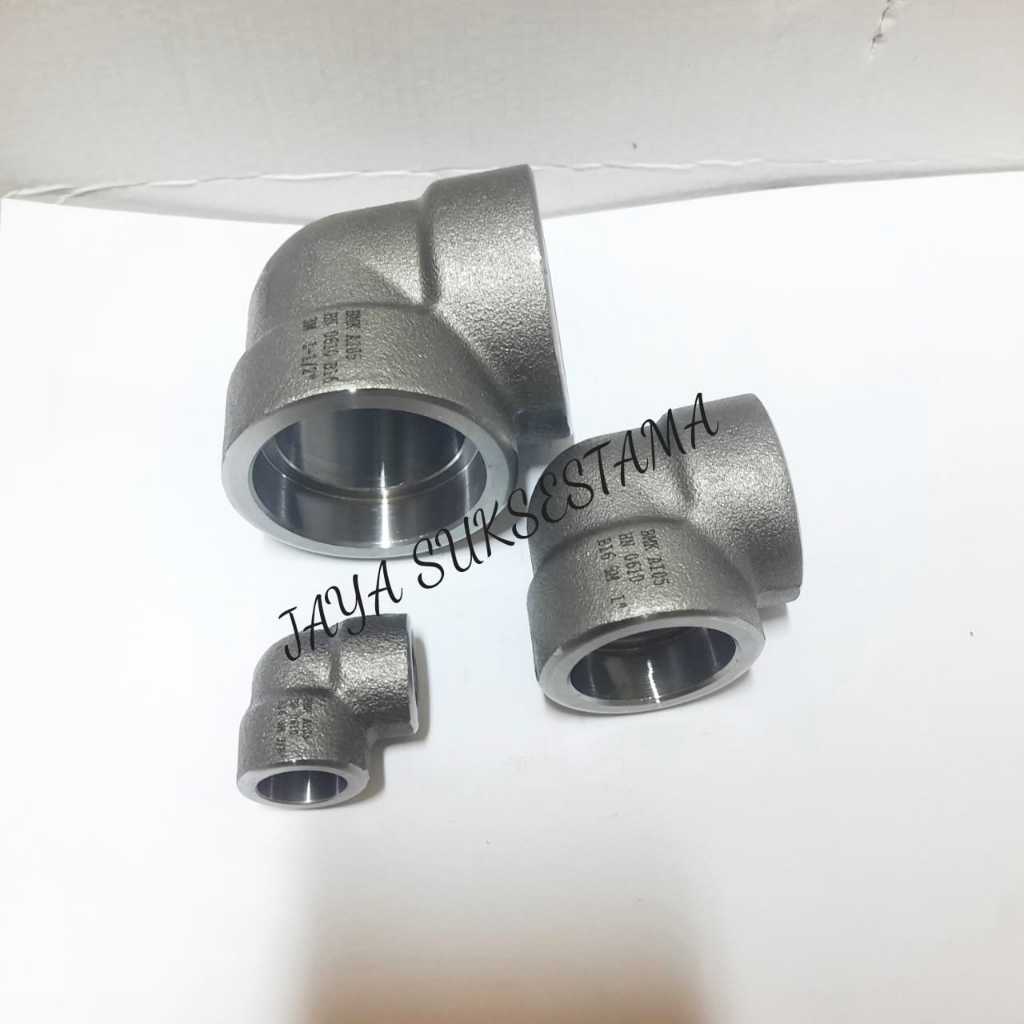 Jual Elbow Besi A105 Class 3000 Socket Weld 1 1/2" inch Knee SW Carbon ...