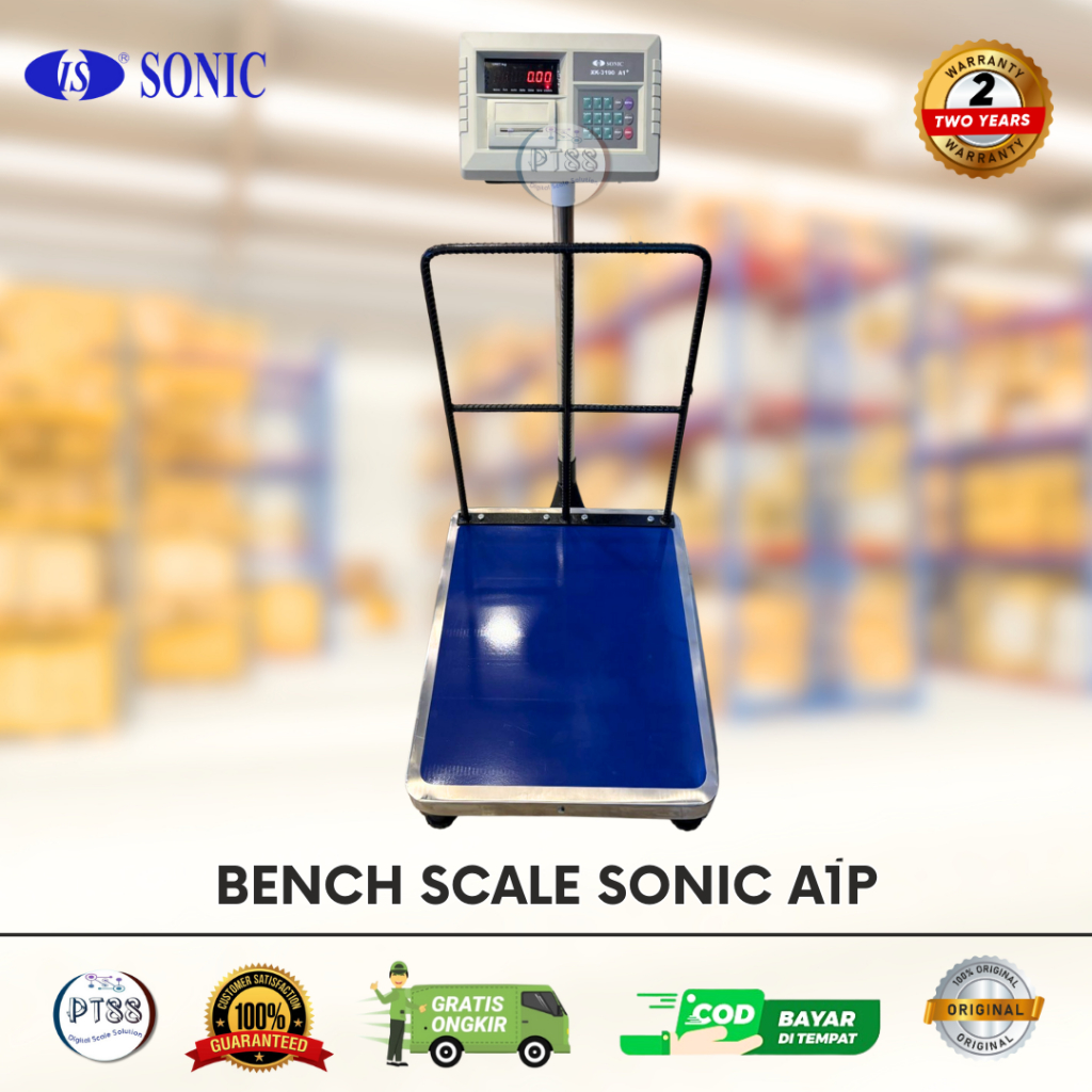 Jual Timbangan duduk Printer Sonic A1P Kapasitas 300kg Uk 50x60 / Timbangan Barang Digital ...