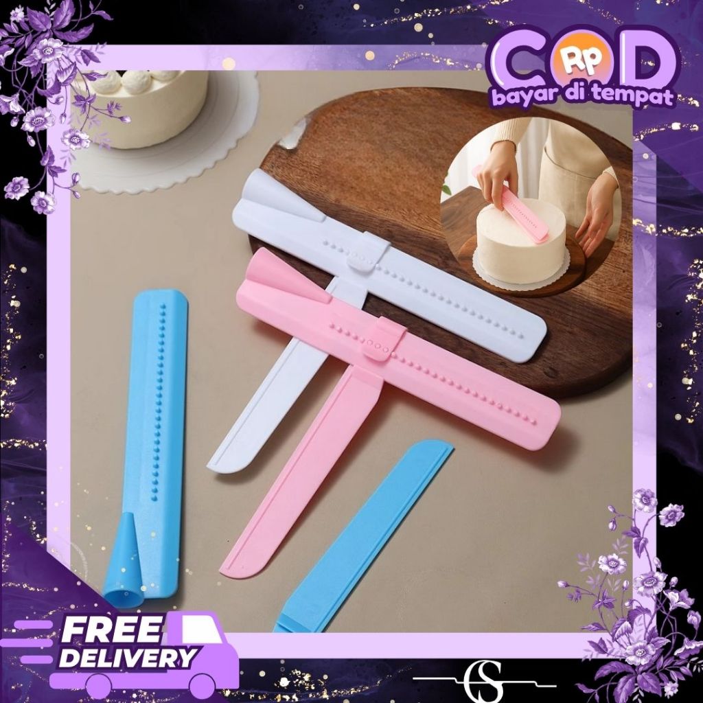 Jual Alat Kue Fondant Cake Edge Cream Scraper yang Dapat Disesuaikan ...