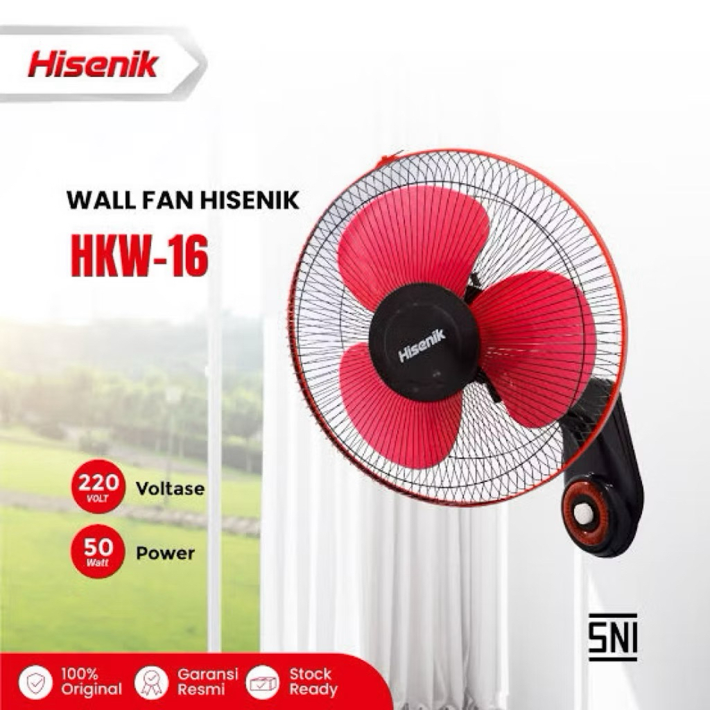 Jual Hisenik Wall Fan 16" Kipas Angin Dinding 50watt | Shopee Indonesia