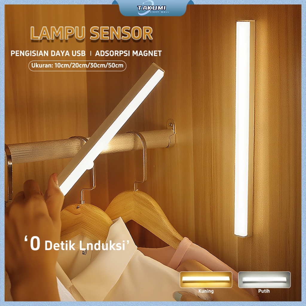 Jual Lampu Sensor Gerak Magnetic Motion Lampu Stick Panjang LED/Lampu ...