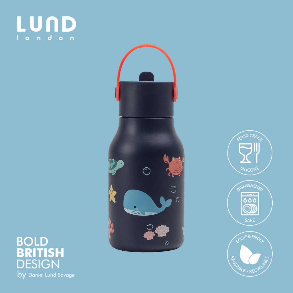 Jual Lund London Little Lund Water Bottle 400ml - Ocean | Shopee Indonesia