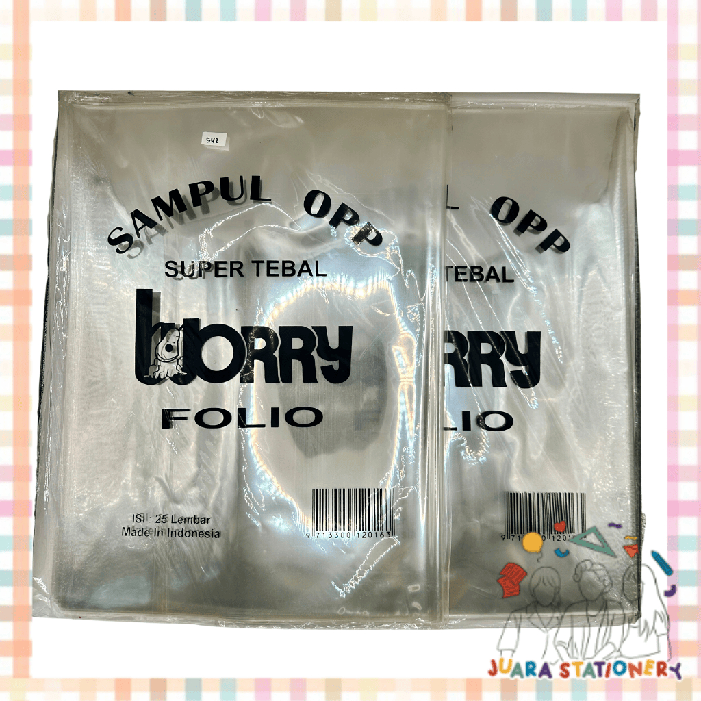 Jual (542) Sampul OPP Folio Worry 25 lembar / Sampul OPP Besar Sampul ...