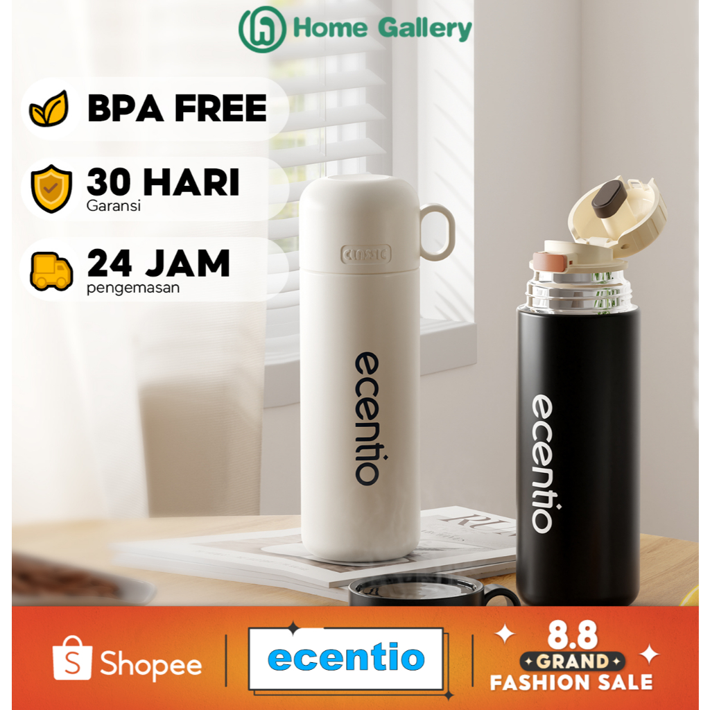 Jual ecentio termos botol minum Portable 500ml tainless steel 316 tahan ...