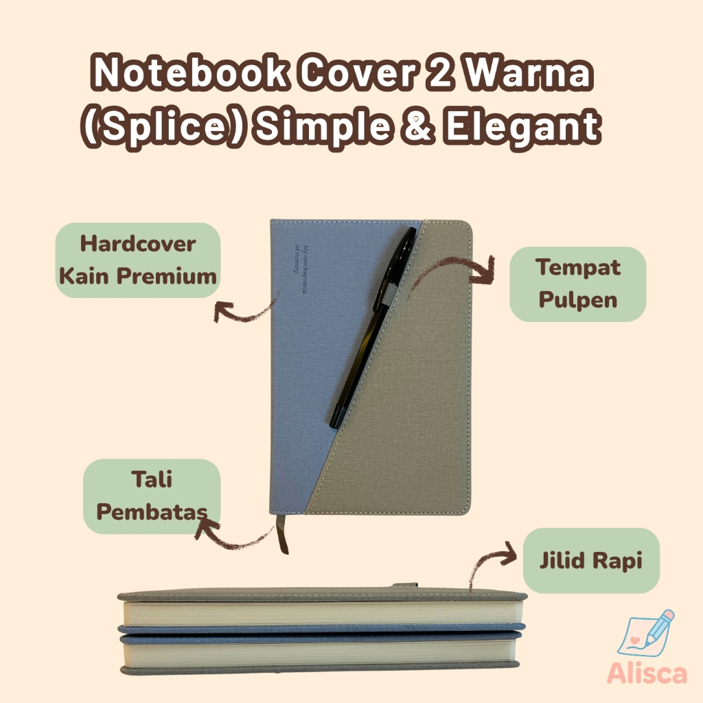 Jual Agenda Kain A5 100 Lembar Dicai 740-25 - Splice Note Elegan | Buku ...