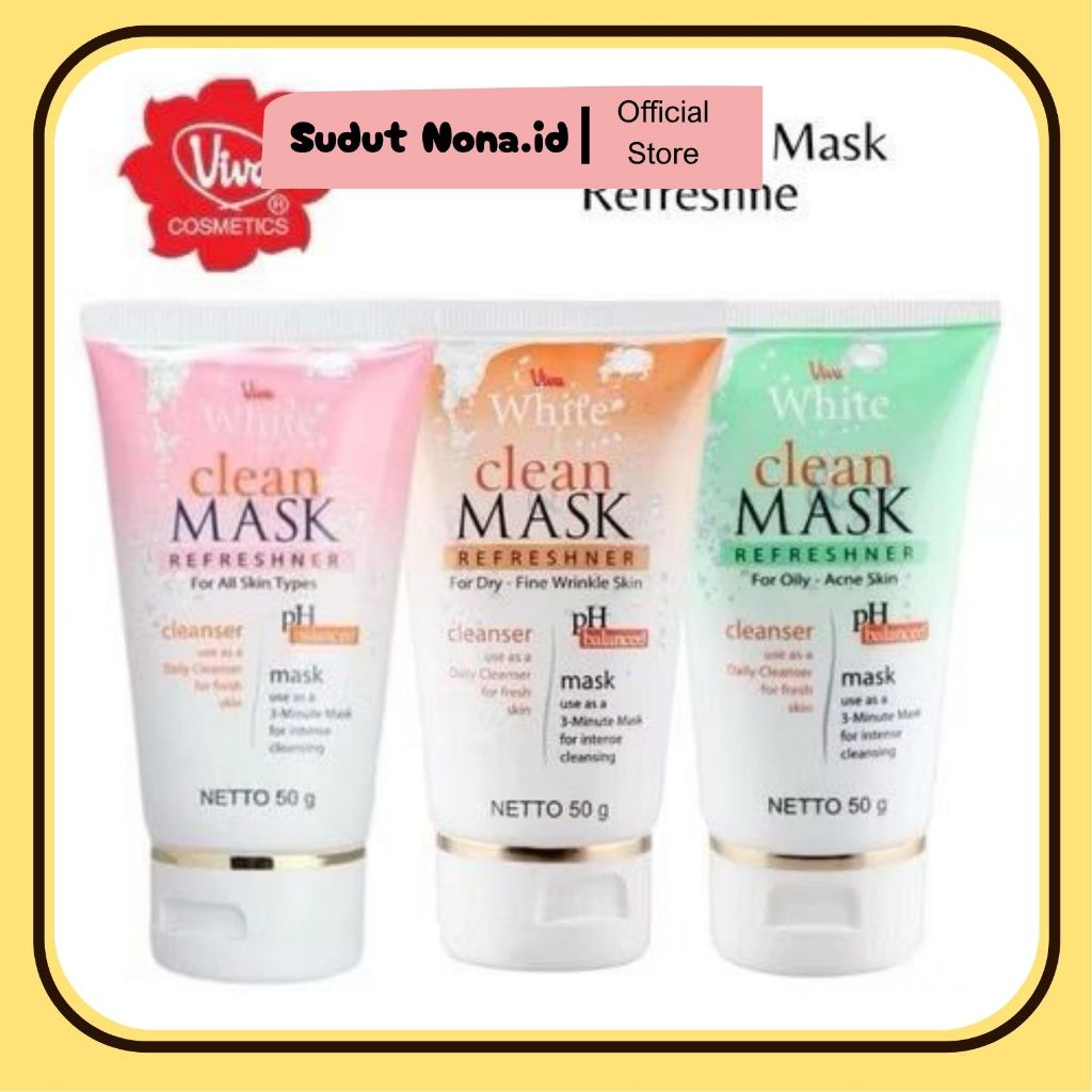 Jual VIVA Clean & Mousturizing Mask - 50gr | Shopee Indonesia