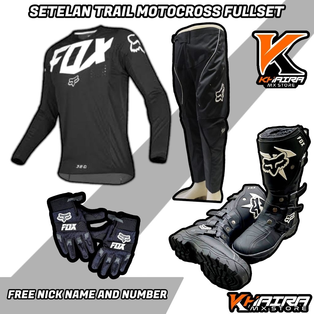 Jual SETELAN BAJU TRAIL CROSS set DEWASA sepatu Jersey celana glove ...