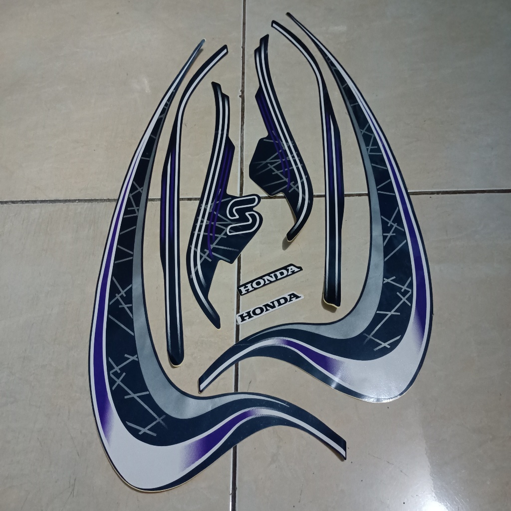 Jual stiker striping honda scoopy biru 2025 fashion blue lis body ...