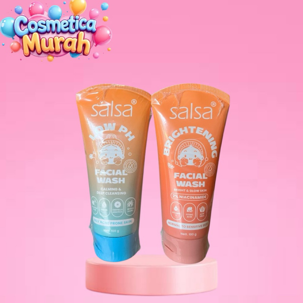 Jual ck,px] SALSA brightening facial wash 100 gr non sls cerah dan ...