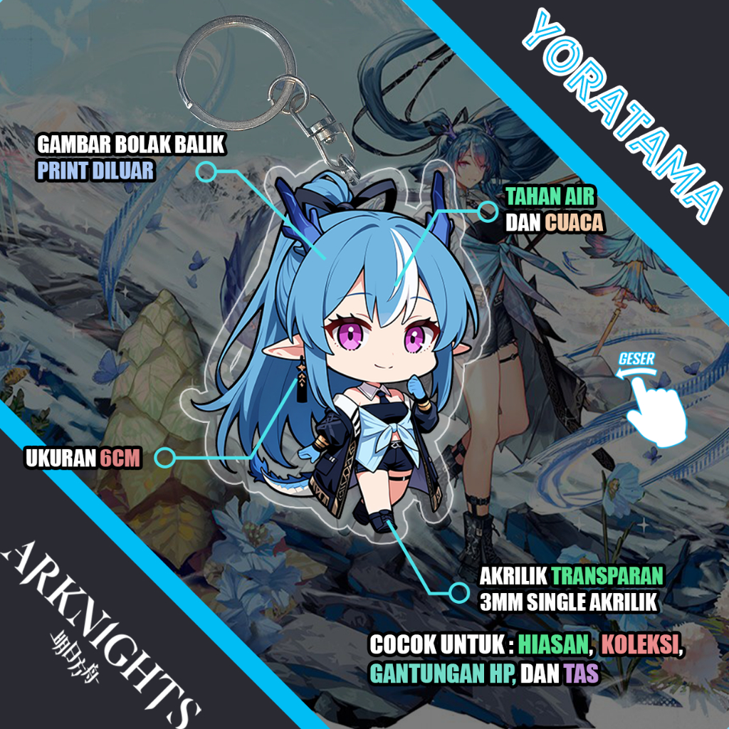 Jual Gantungan Kunci Ling Arknights, Keychain Anime Lucu Murah | Shopee ...