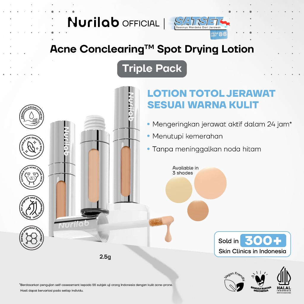 Jual Nurilab - [TRIPLE PACK] Acne Conclearing Spot Drying Lotion 2.5g ...