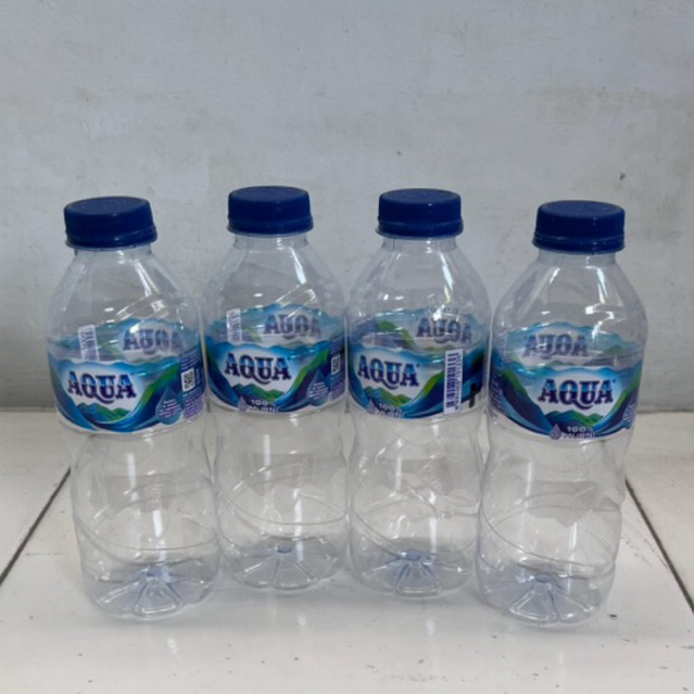 Jual Botol Aqua bekas kecil 330ml siap pakai untuk kerajinan tangan ...