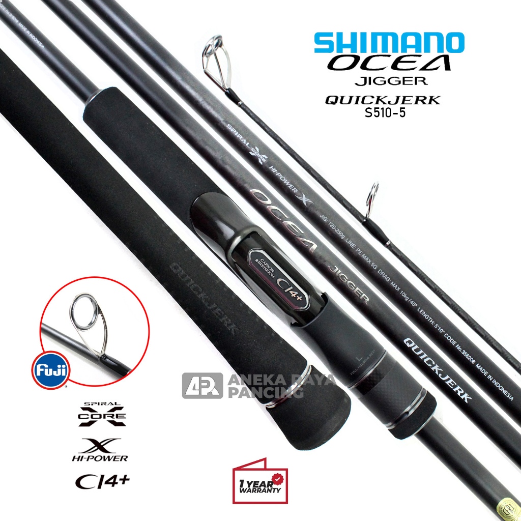 Jual Joran Jigging Shimano OCEA JIGGER QUICKJERK | TItanium SiC Ring ...