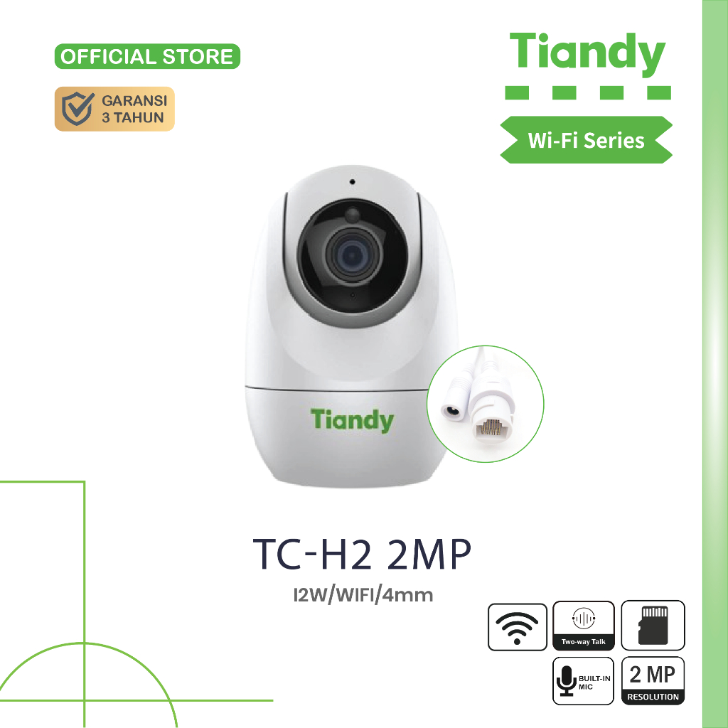 Jual Kamera CCTV Tiandy TC-H2 2MP Putih Spec:I2W/WIFI/4mm Indoor ...