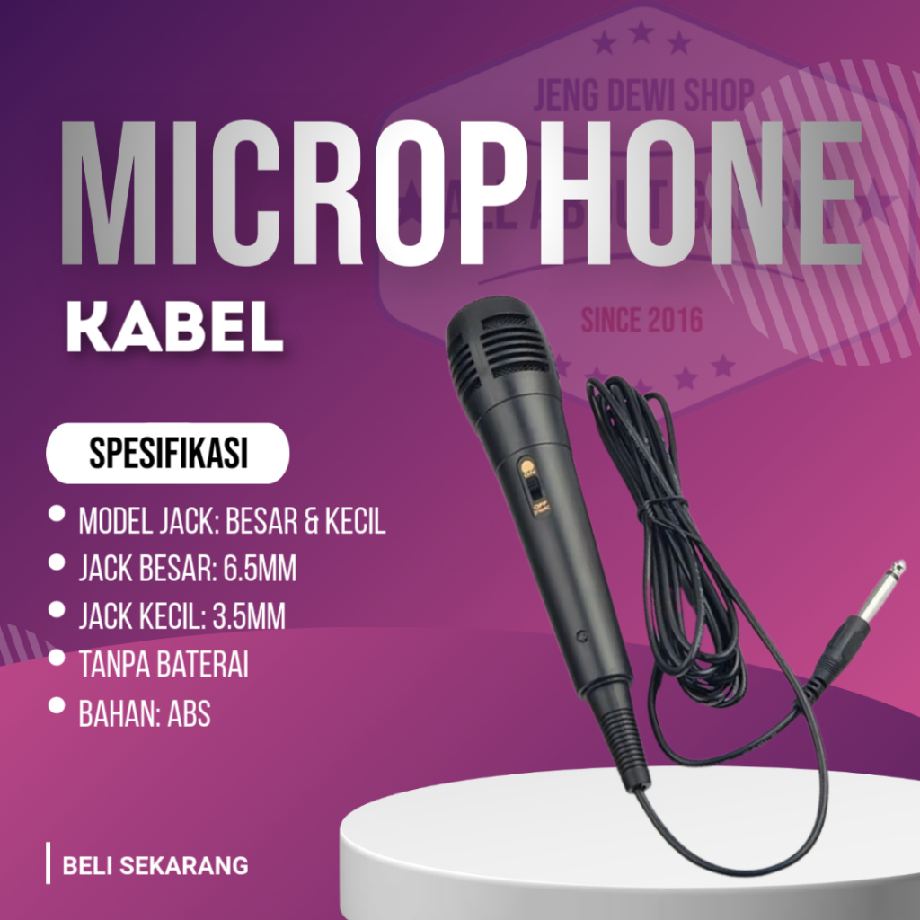 Jual Mic Karaoke Microphone Kabel Hi-fi Suara Bagus | Shopee Indonesia
