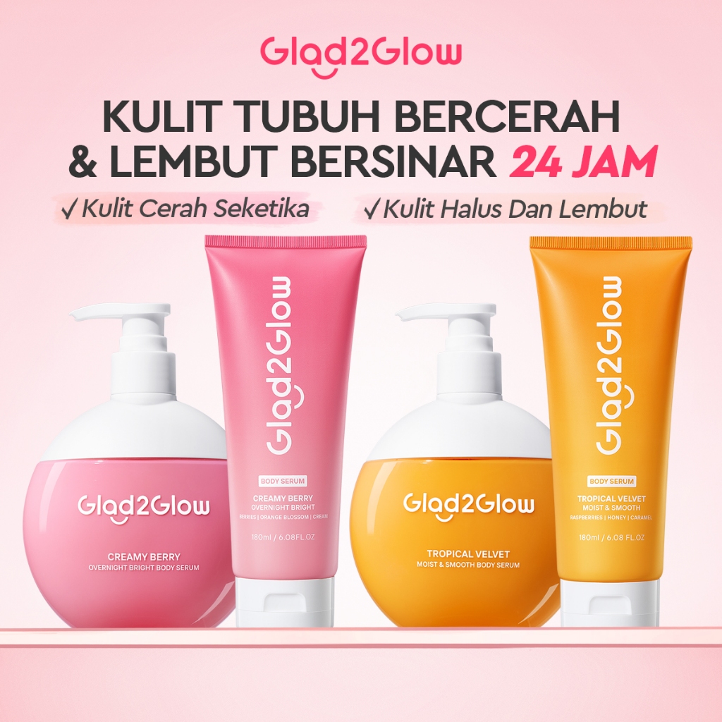 Jual [New Launch!]Glad2Glow Creamy Berry Overnight Bright Hand Body ...