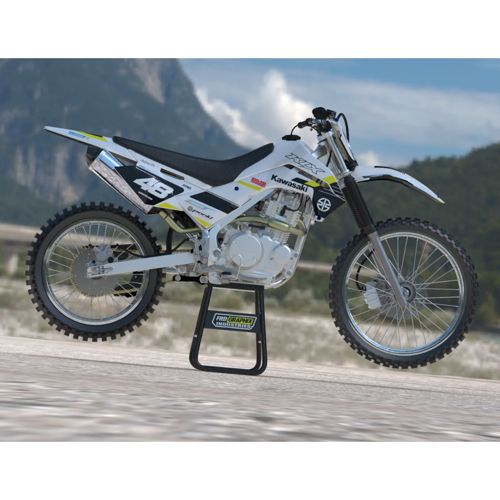Jual Stickers Motor Custom KLX 140 Full Body Warna Putih | Shopee Indonesia