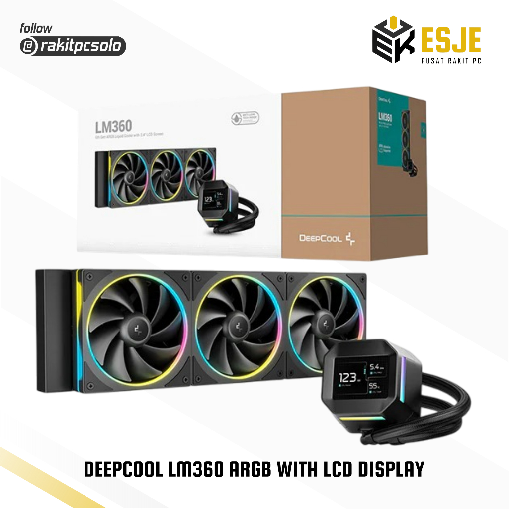 Jual Deepcool LM360 Liquid Cooling With a Compact 2.4" IPS Display ...