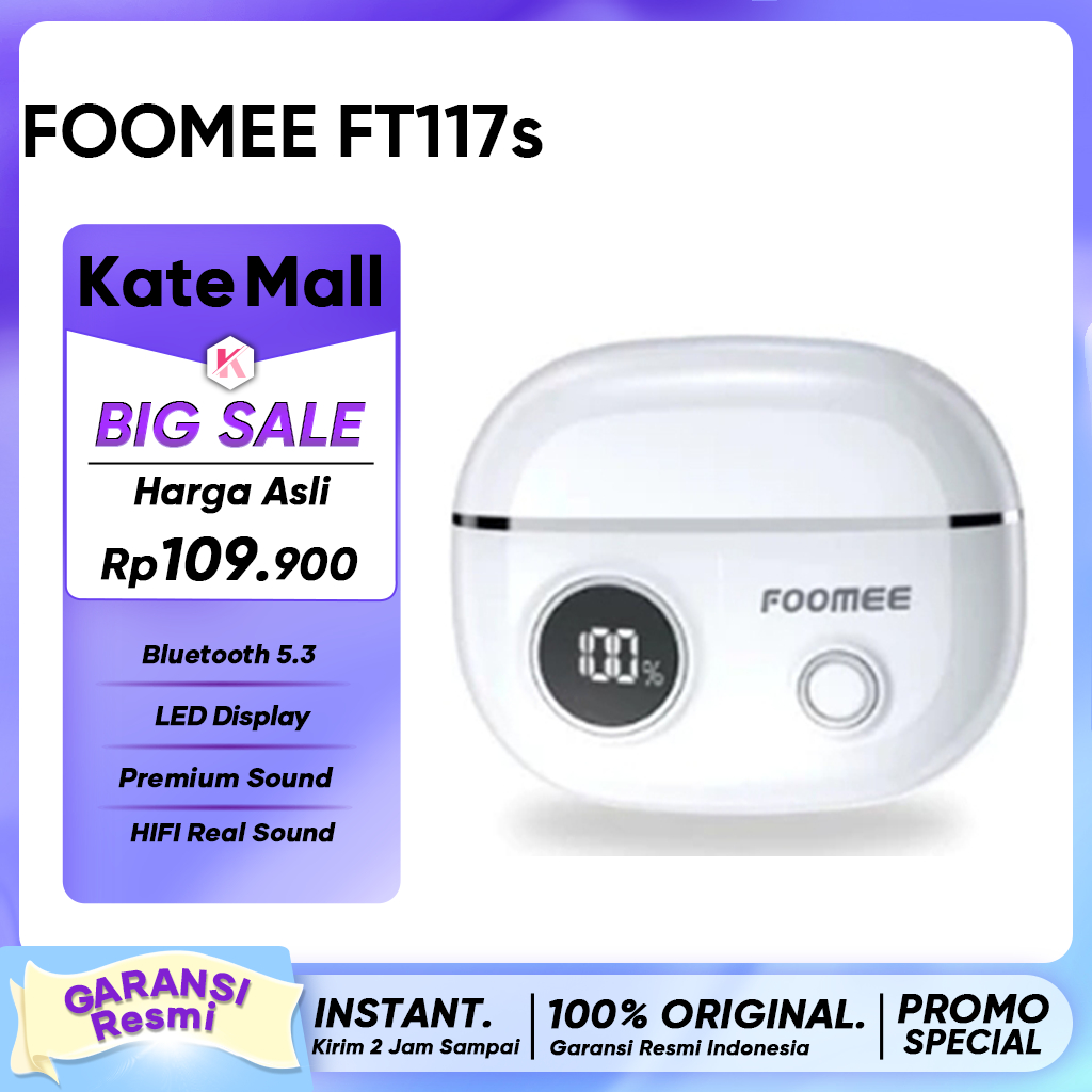 Jual Foomee FT117s TWS Earphone Bluetooth 5.3 TWS True Wireless Stereo ...