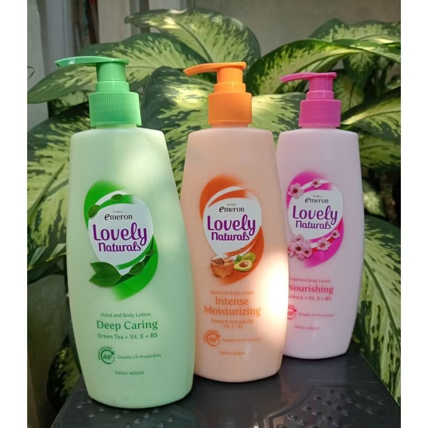 Jual Emeron Lovely Natural Hand And Body lotion 400 ml | Shopee Indonesia