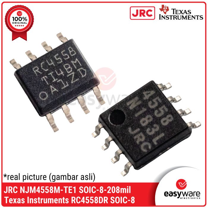 Jual IC JRC 4558D SMD ORIGINAL NJM4558M-TE1 DMP-8 IC 4558D TEXAS ...