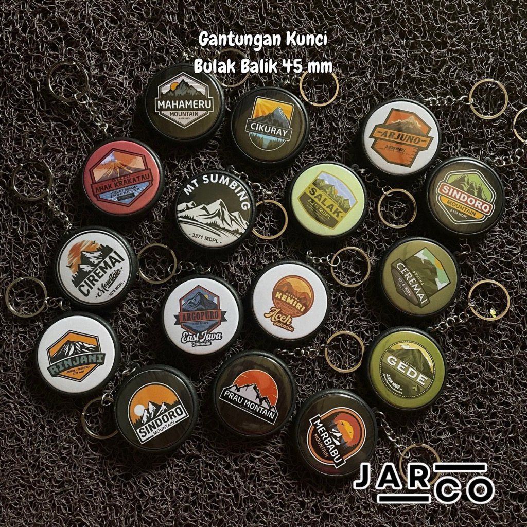 Jual Gantungan Kunci Bulak Balik 2 Sisi Glossy Gambar Souvenir Gunung ...