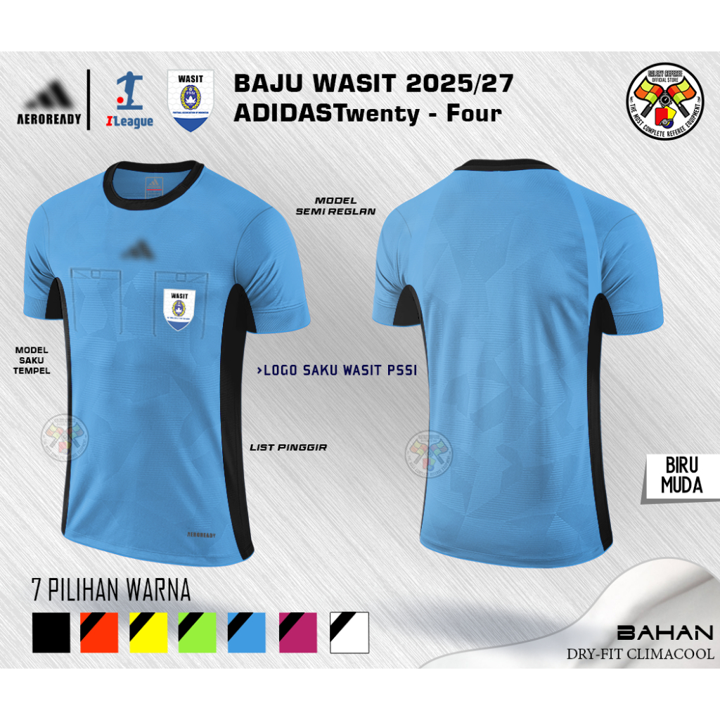 Jual Baju Wasit Liga 1 2025/27 ADDS24 - Logo Saku WASIT PSSI ( 7 WARNA ...