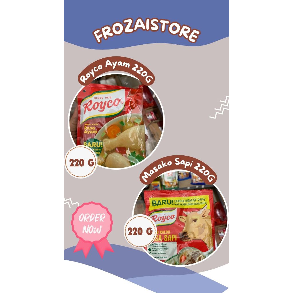 Jual Royco Ayam 220g/Royco Sapi 220g | Shopee Indonesia