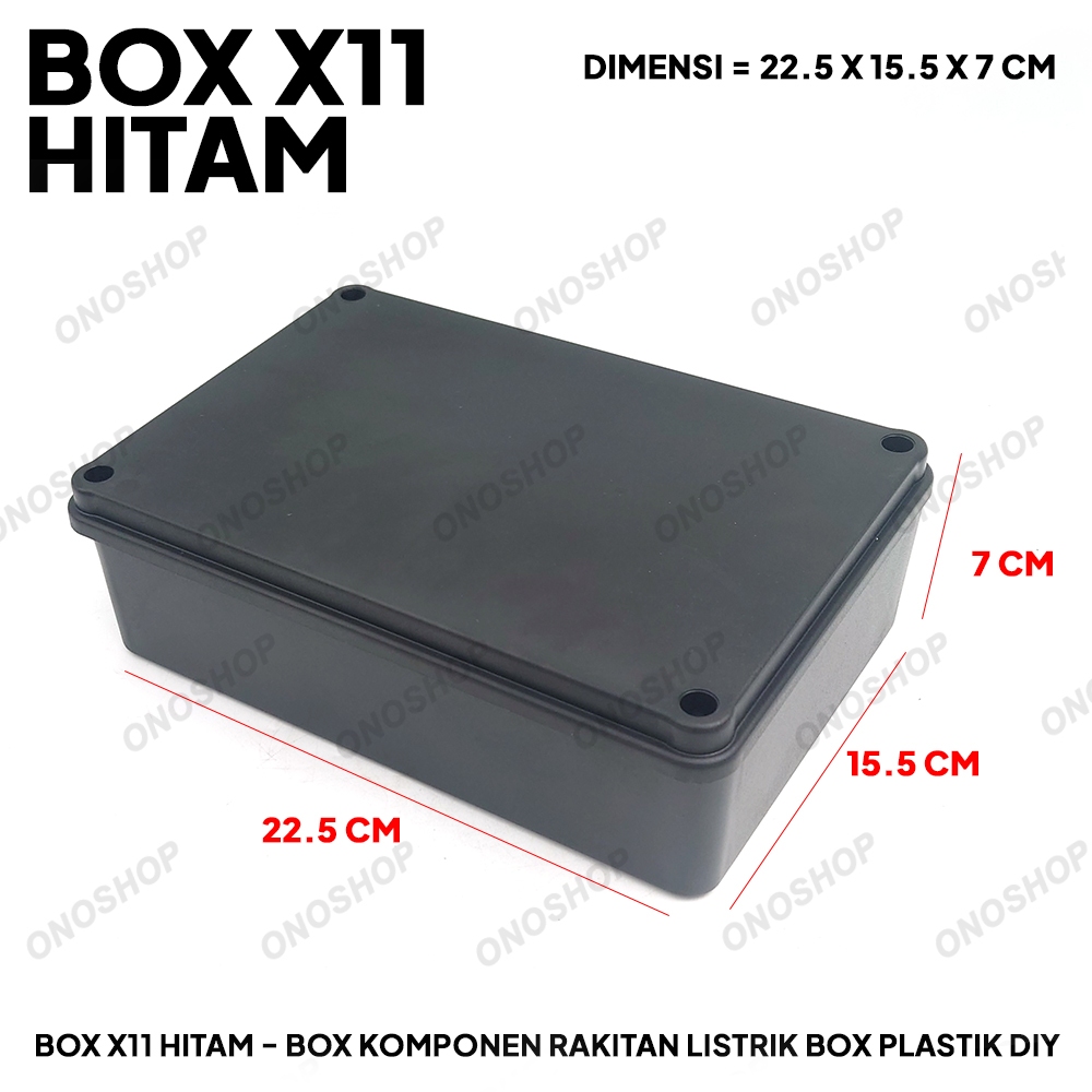 Jual Box X11 Hitam - Box Komponen Rakitan Listrik Box Plastik DIY ...