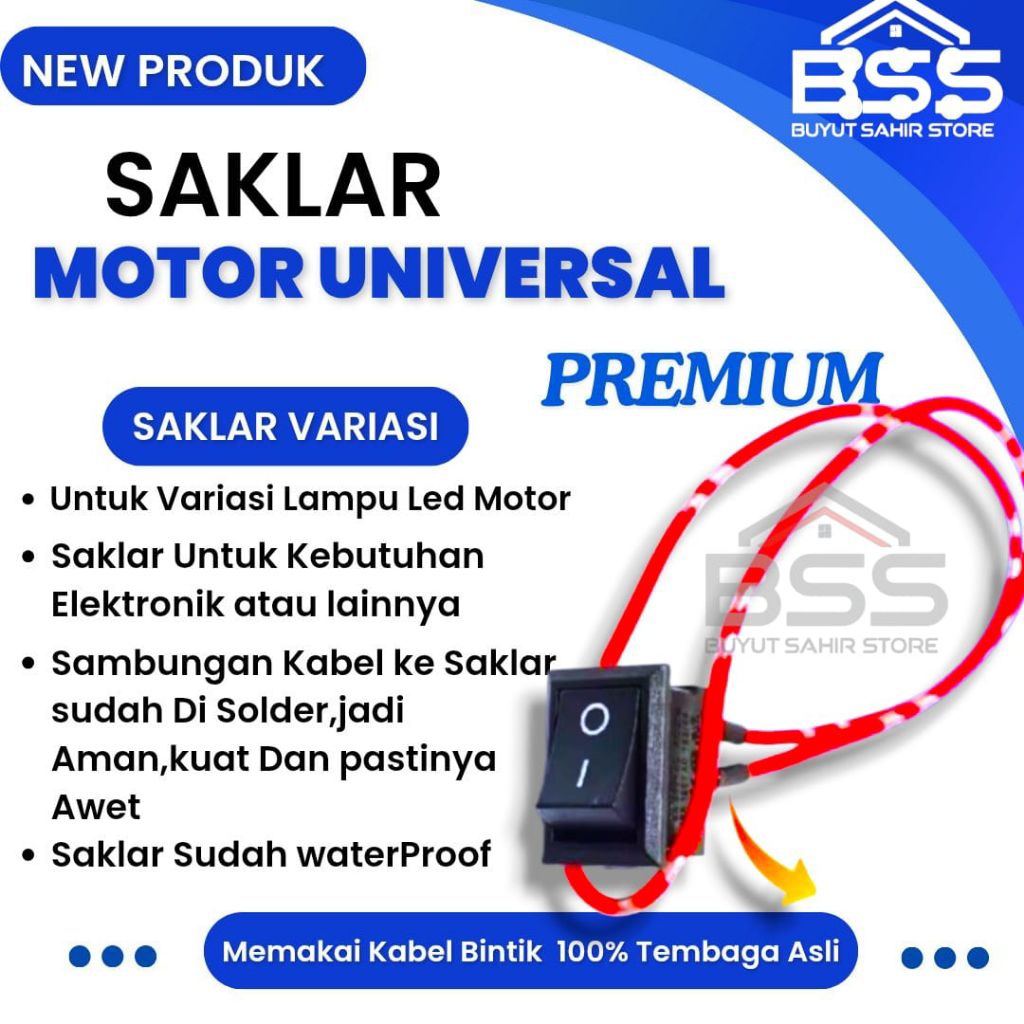 Jual Saklar Motor Mini 2 Pin rocker switch ON OFF 2 kaki + Kabel sudah ...
