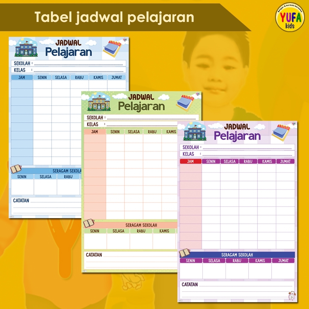 Jual 204 poster tabel jadwal pelajaran - Poster Edukasi Anak - Poster ...