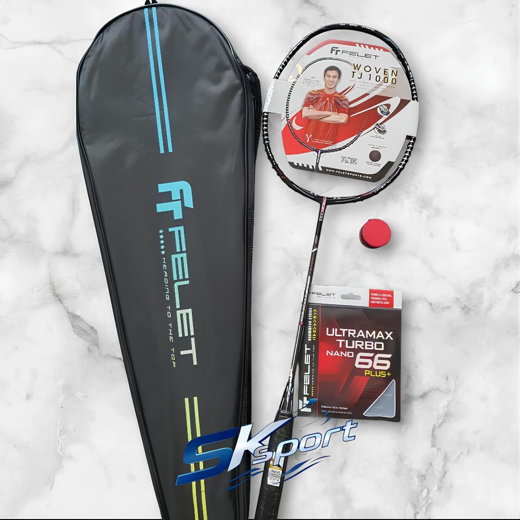 Jual Raket Badminton Felet Woven TJ Power 1000 42lbs 35lbs Original ...